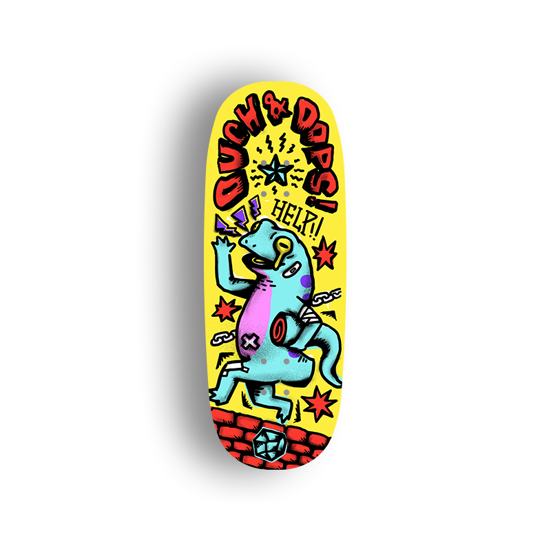 Shop Premium Pro Fingerboard Deck with SK8 Skull Graphic Design – obsiusfb