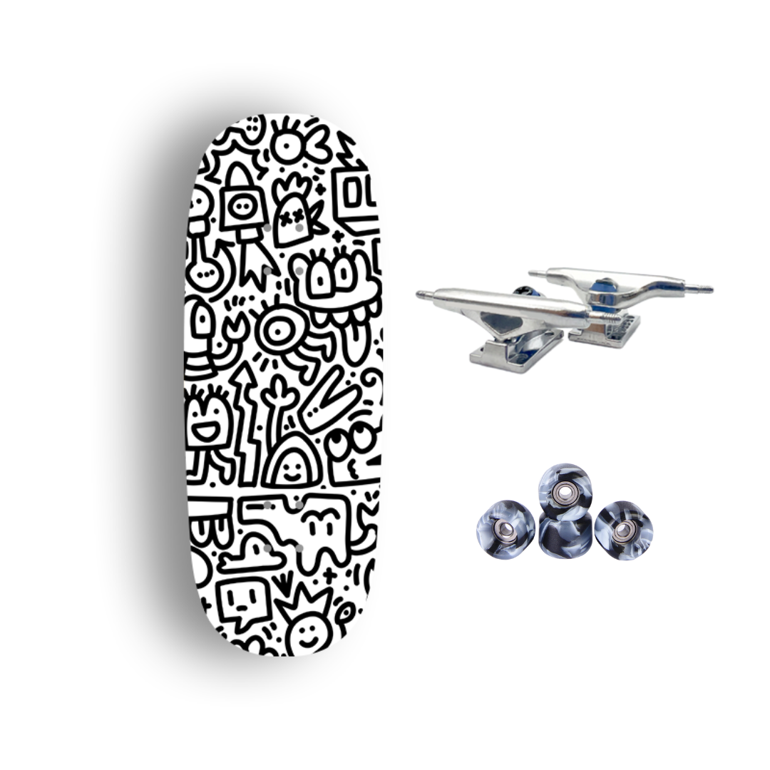 Order 34mm Premium Pro Fingerboard Complete with Doodle Graphic – obsiusfb