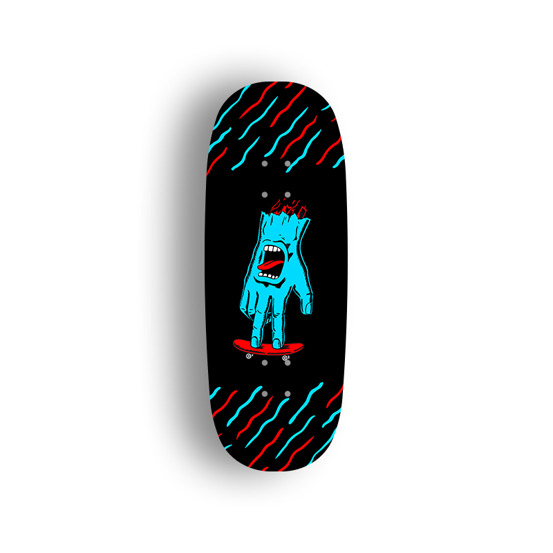 Shop Premium Pro Fingerboard Deck with Shredded Hand Graphic Design ...